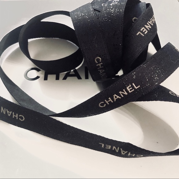 CHANEL | Party Supplies | New Yard Chanel Ribbon Navygold Logo | Poshmark
